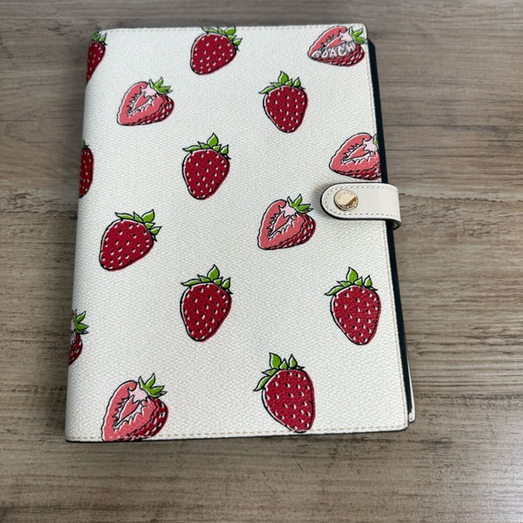 Coach | Office | Coach Notebook With Strawberry Print With A Free ...